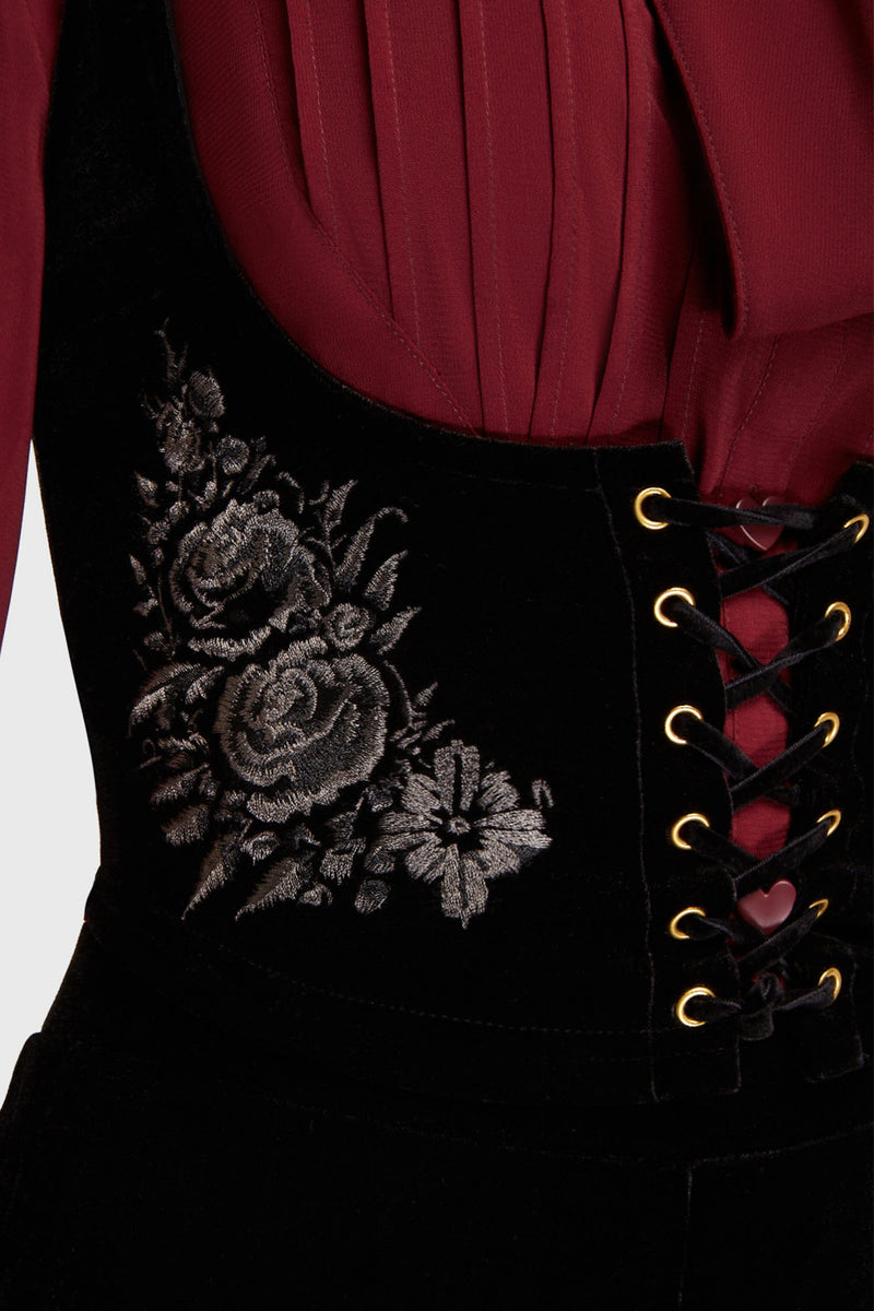 A Devil's Rose Underbust Corset [Black] | Killstar