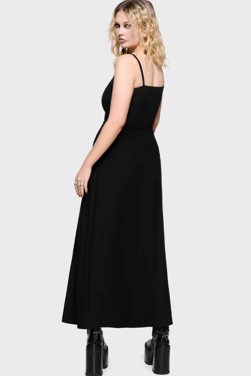 Cottage Chorus Maxi Dress [BLACK] | Killstar