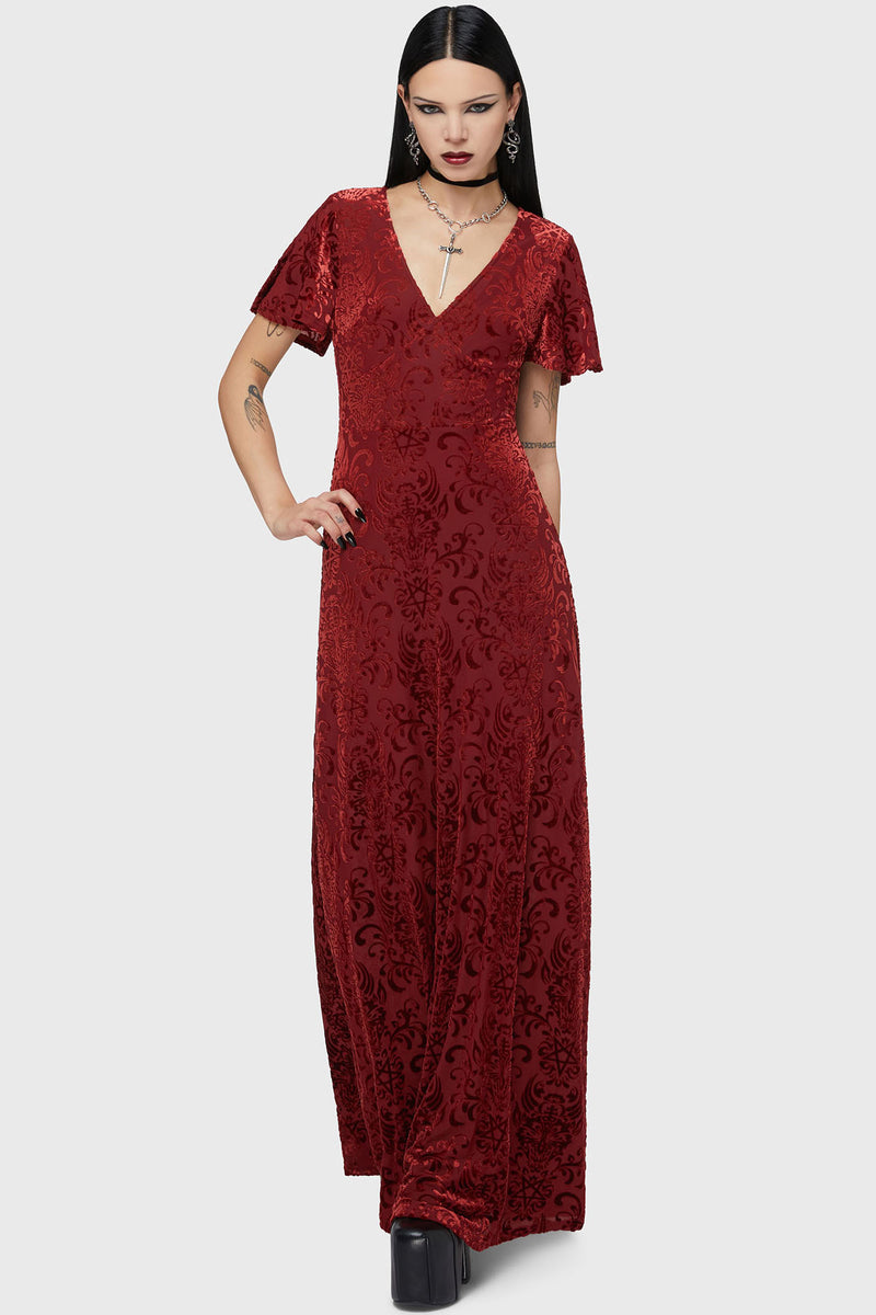 Crimson Bloodlust Maxi Dress | Killstar