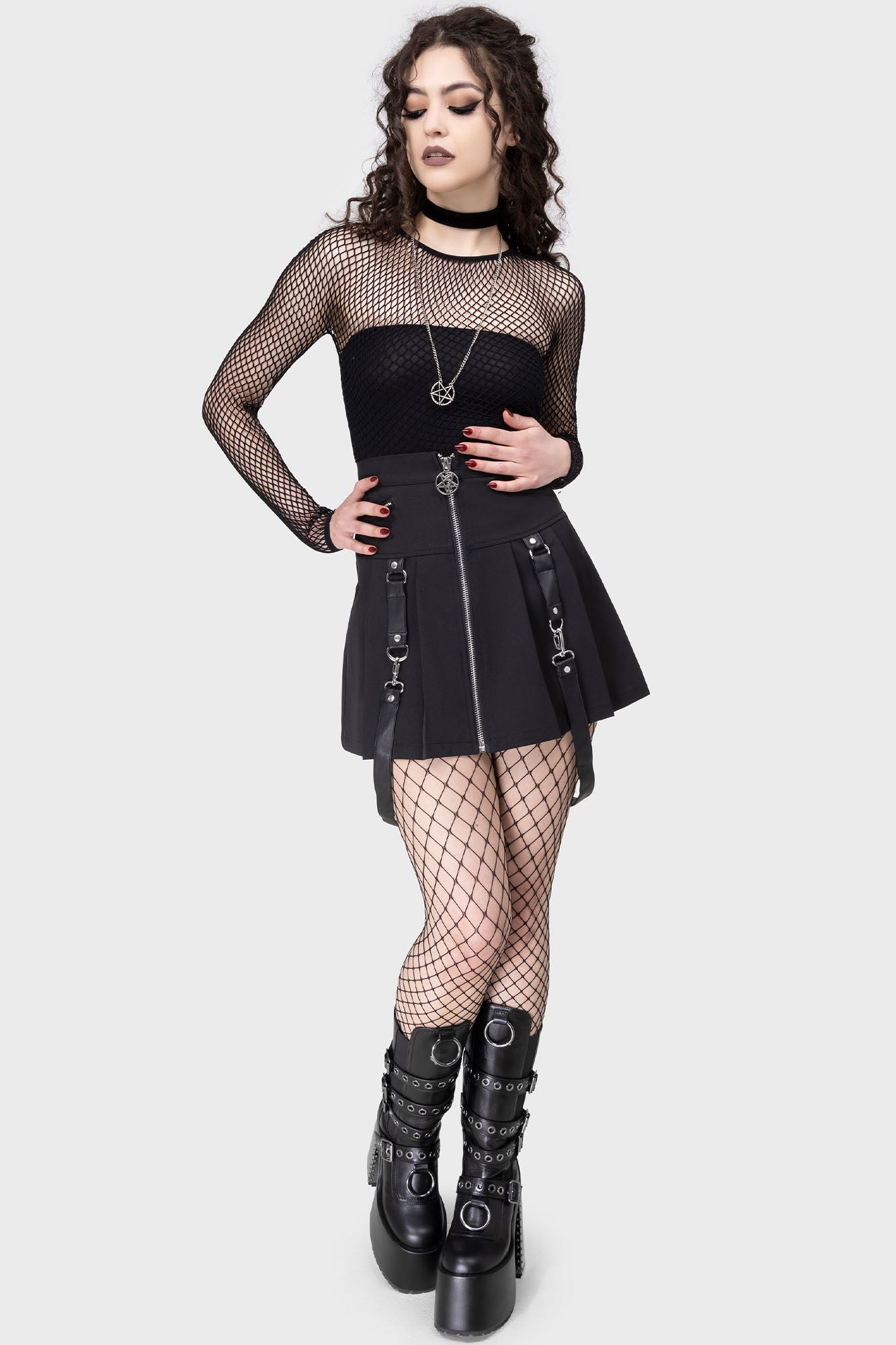 All Caught Up Fishnet Tights [B] | Killstar