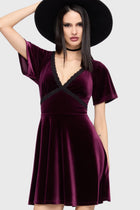 Hour Of Echelia Velvet Mini Dress | Killstar