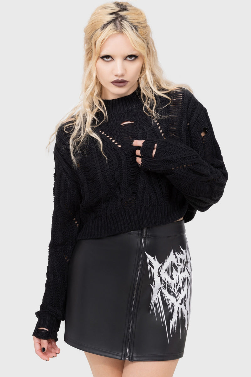 INK Logo Mini Skirt | Killstar