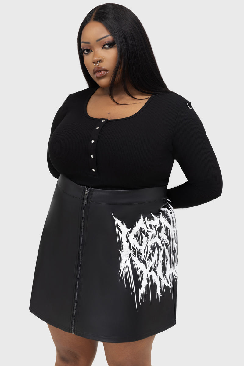 INK Logo Mini Skirt | Killstar