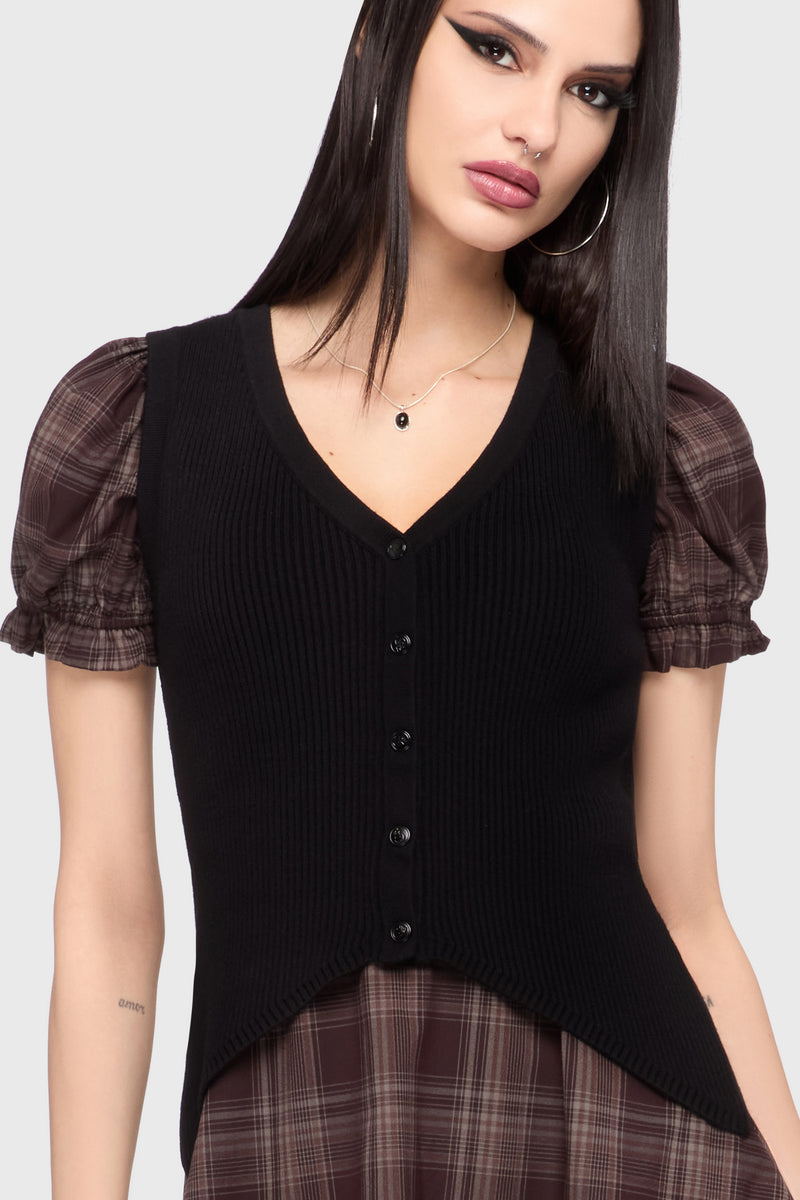 Kihilist Obsidienne Knit Vest | Killstar