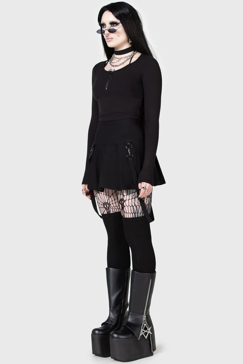 Lune Sting Ribbed Top | Killstar