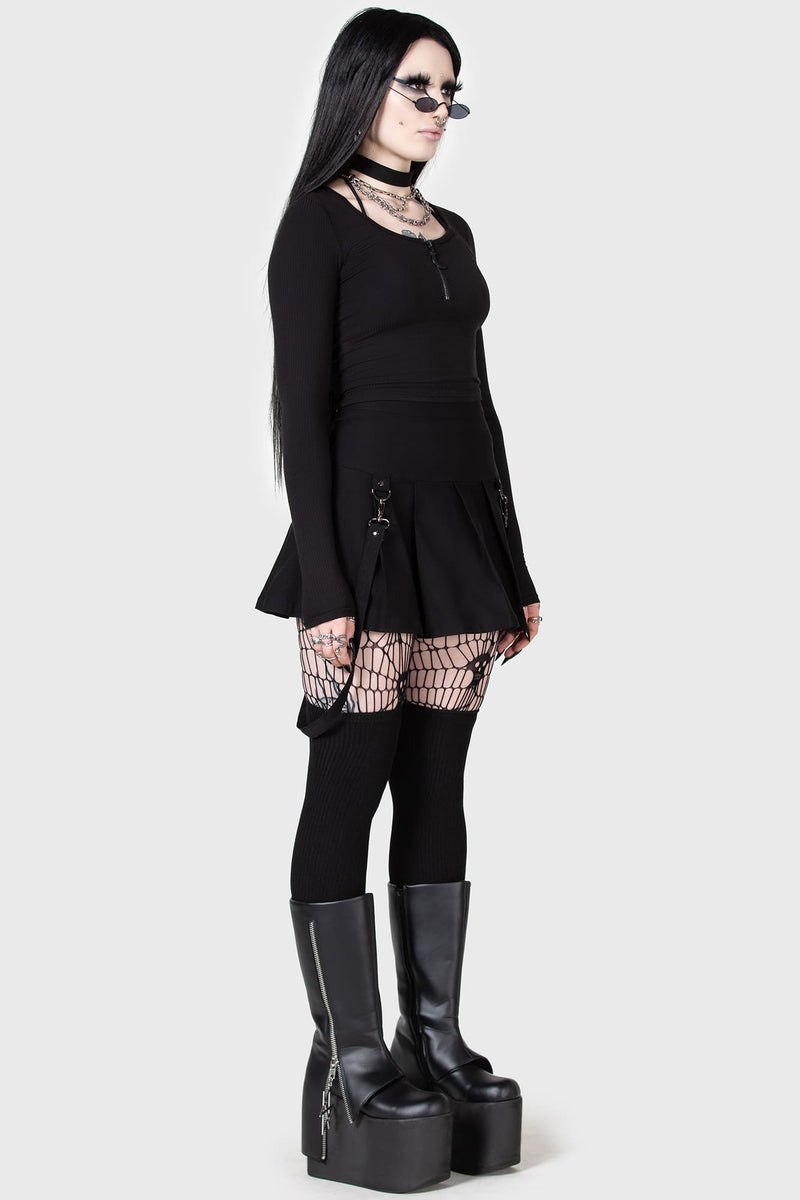 Lune Sting Ribbed Top | Killstar