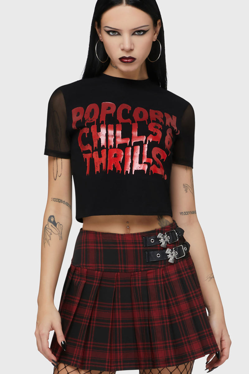 Popcorn, Chills And Thrills Baby Tee | Killstar