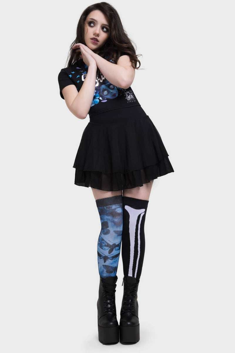 Swarm Of Butterflies Knee High Socks | Killstar