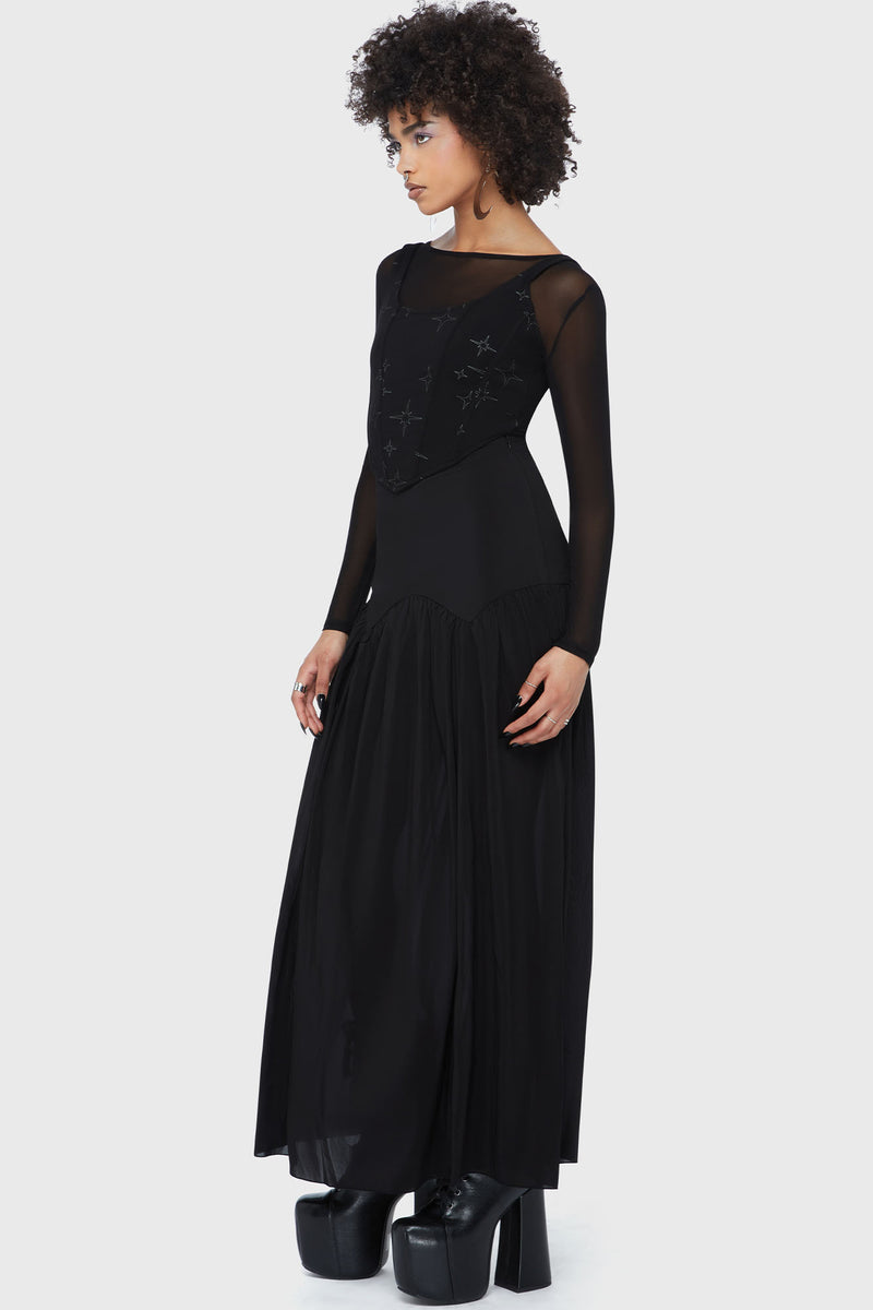 Twilight Thistle Maxi Skirt | Killstar